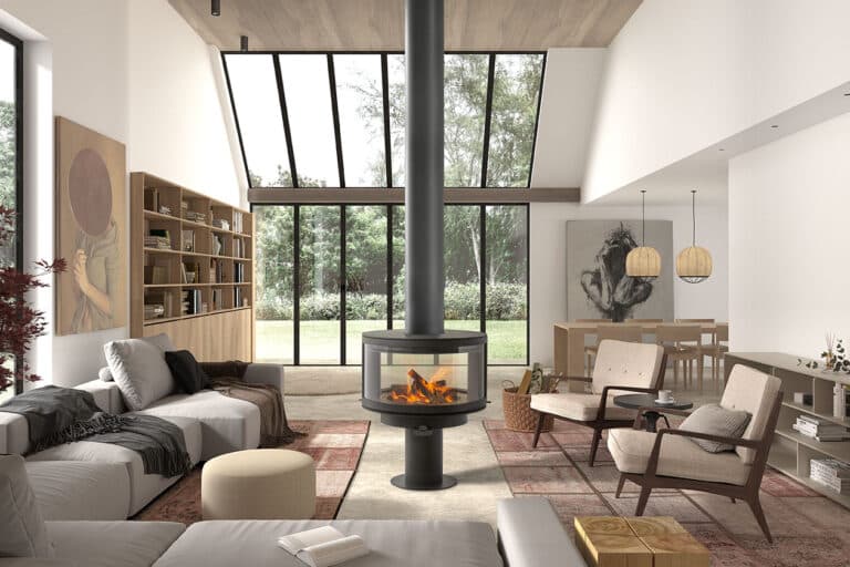 Poêle à bois / Cheminée ROCAL Ronde Centrale - DCharby